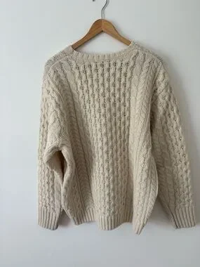 Brandy Melville | Sweaters | Brandy Melville Ivory Winona Wool Cable ...